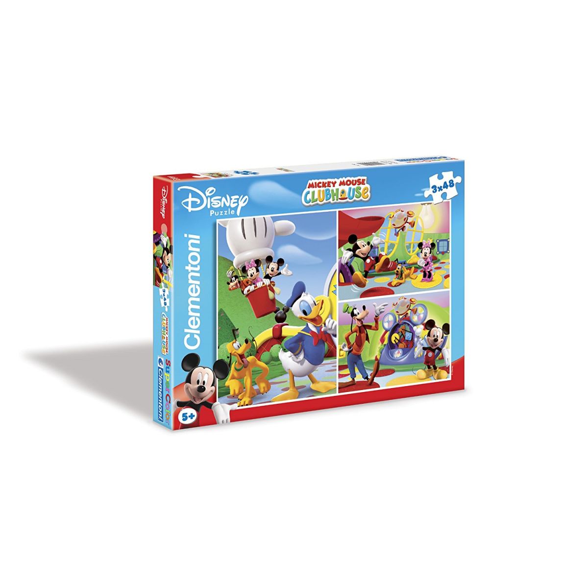 Clementoni Puzzle Supercolor 3 x 48 dílků, Mickey Mouse | 4KIDS.cz