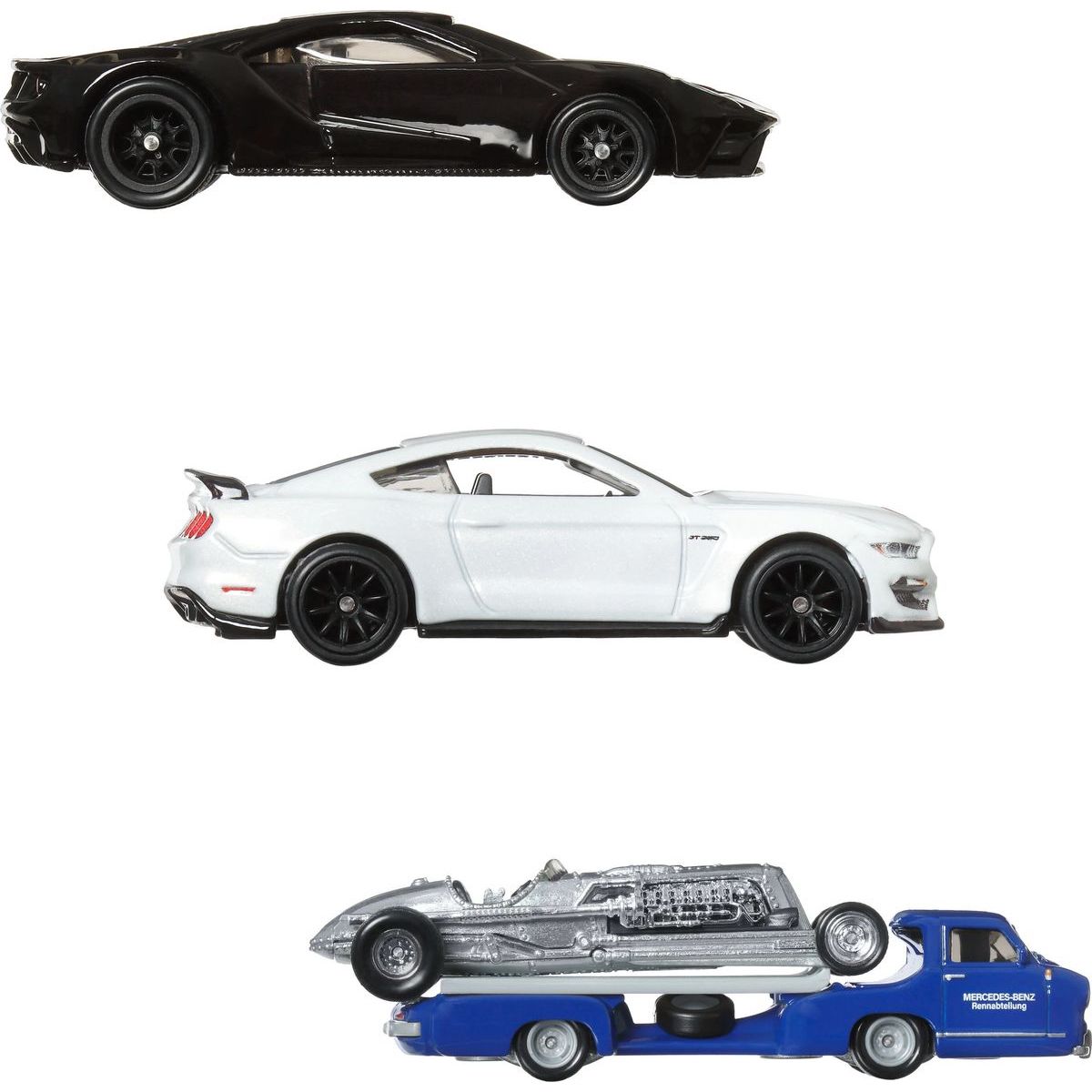 Hot Wheels 3 ks Prémiový angličák s týmovým tahačem odtahovka | 4KIDS.cz