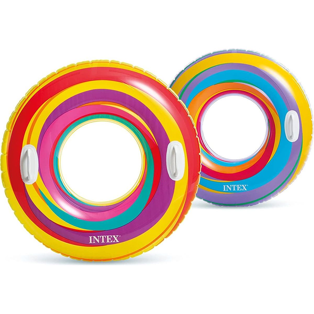 Intex 59256NP Kruh plovací 91 cm červeno-žluto-růžový | 4KIDS.cz