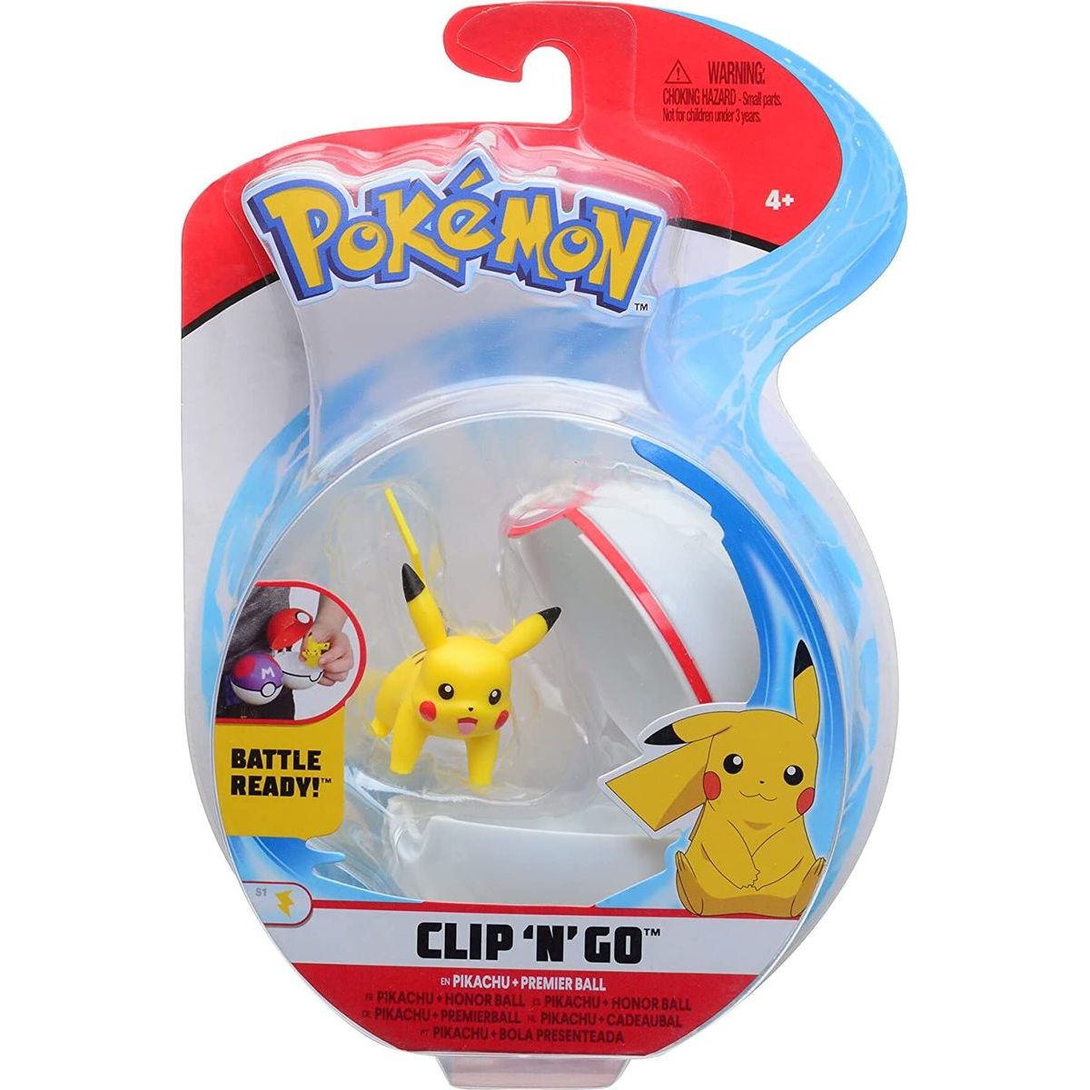 Jazwares Pokémon Clip N Go Poké Ball Pikachu a Premier Ball | 4KIDS.cz
