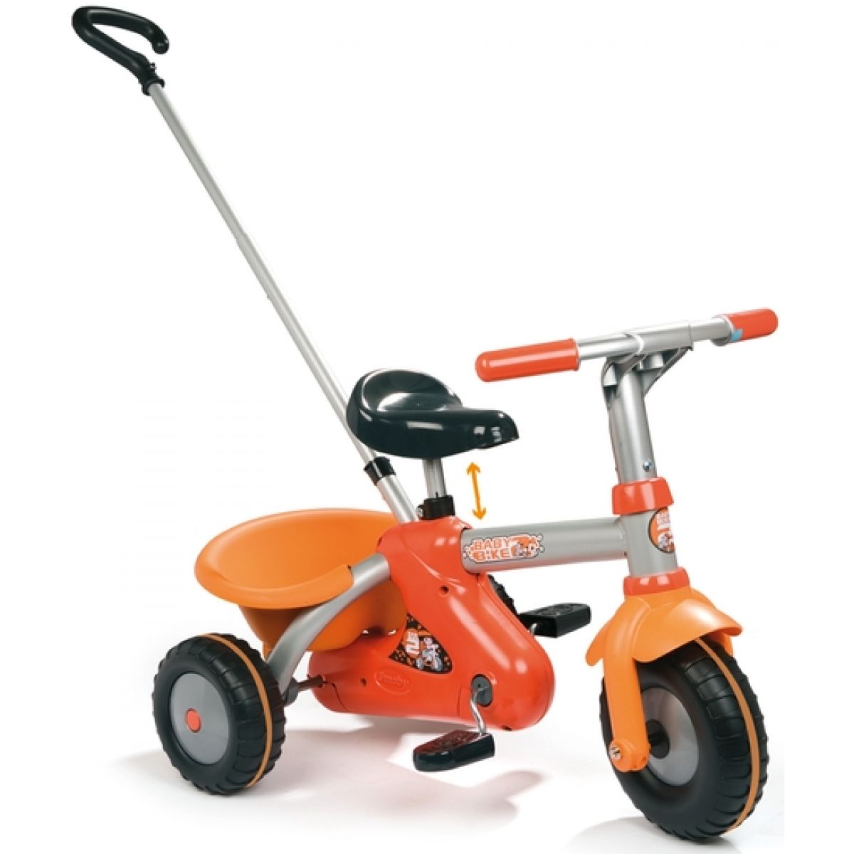 Smoby 435006 - Tříkolka Baby Bike II se šlapáním uprostřed | 4KIDS.cz