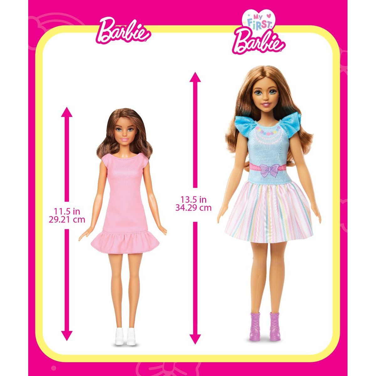Mattel Moje první Barbie panenka Brunetka se zajíčkem 34 cm | 4KIDS.cz