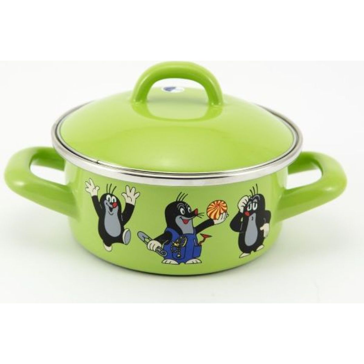Metalac Smaltovaný hrnec s Krtečkem Zelený | 4KIDS.cz