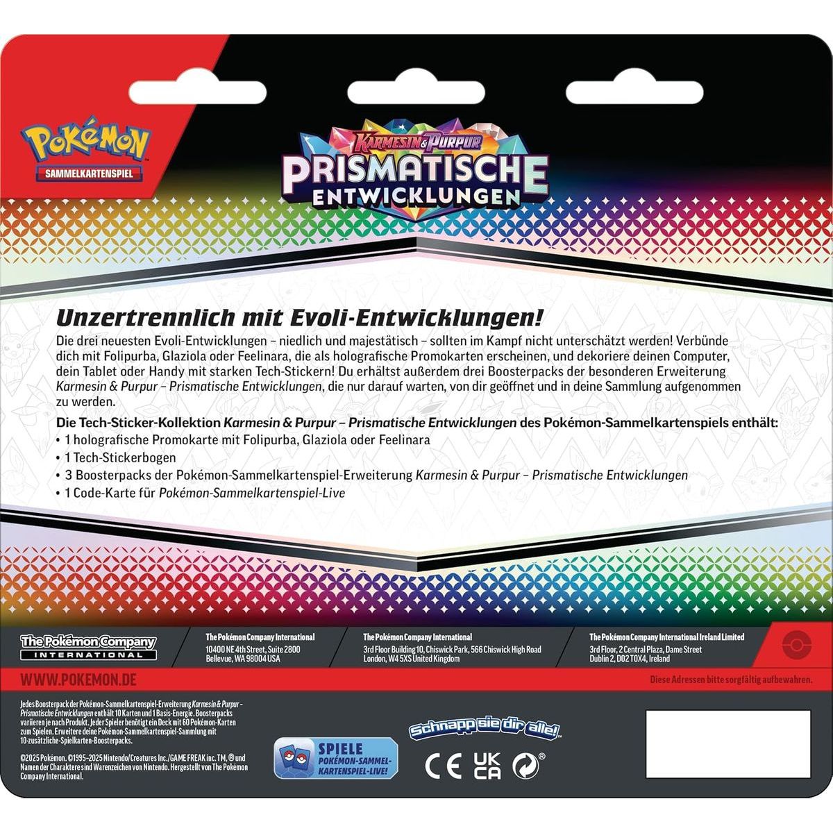 Pokémon TCG: SV8.5 Prismatic Evolutions - Tech Sticker Collection ...