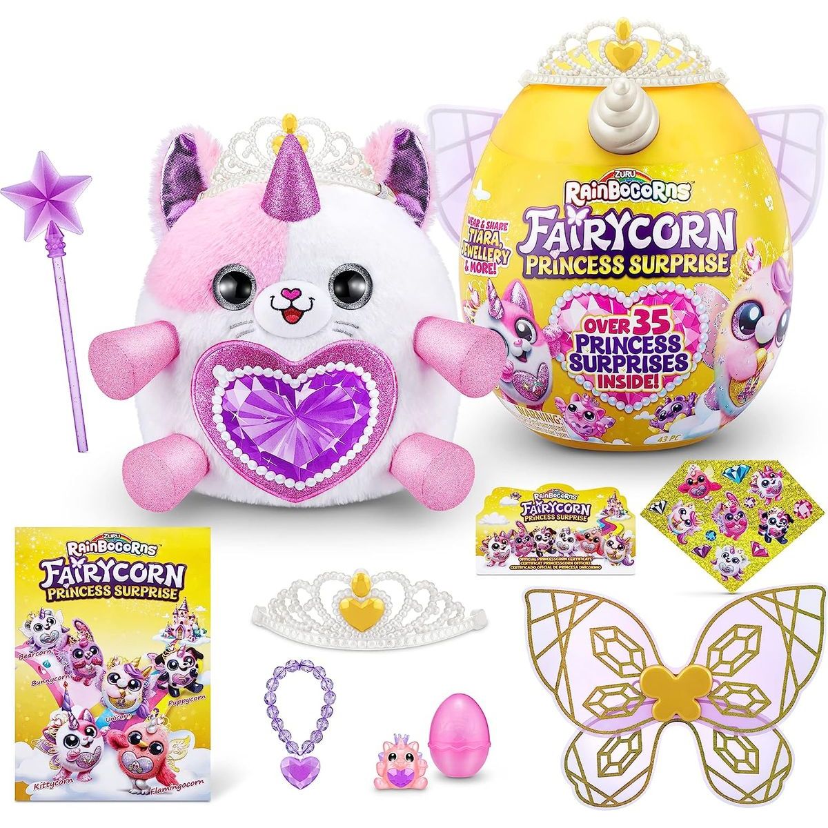 Rainbocorns Plyšový jednorožec s korunkou kočička | 4KIDS.cz